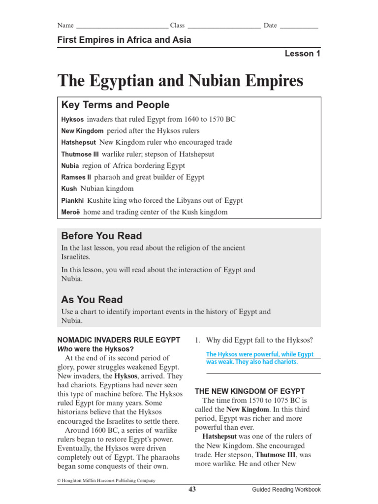 Egyptian and Nubian Empires Overview | PDF | History