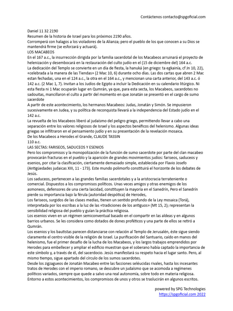 Daniel 11 32 2190 | PDF | Macabeos | Sacerdote