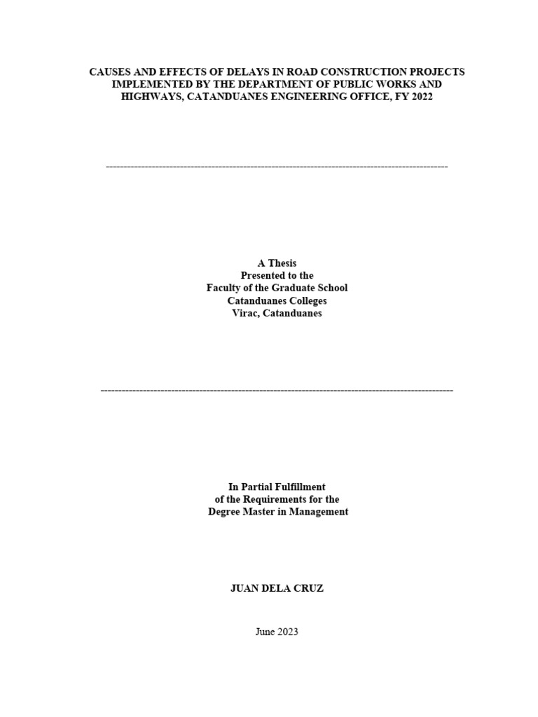 Sample-Thesis-Proposal-Chapters-1-3 | PDF | Employment | Causality