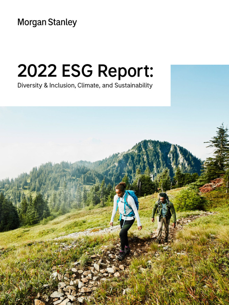 Morgan Stanley 2022 ESG Report | PDF | Sustainability | Wealth Management