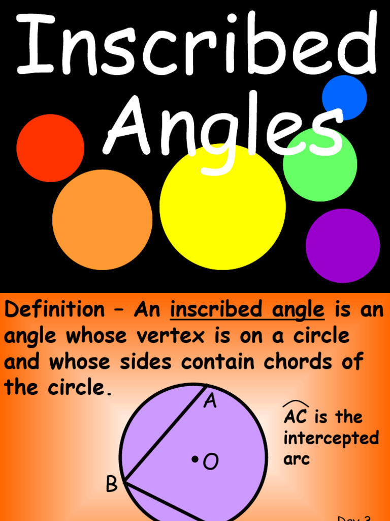 Inscribed Angles | PDF | Circle | Angle