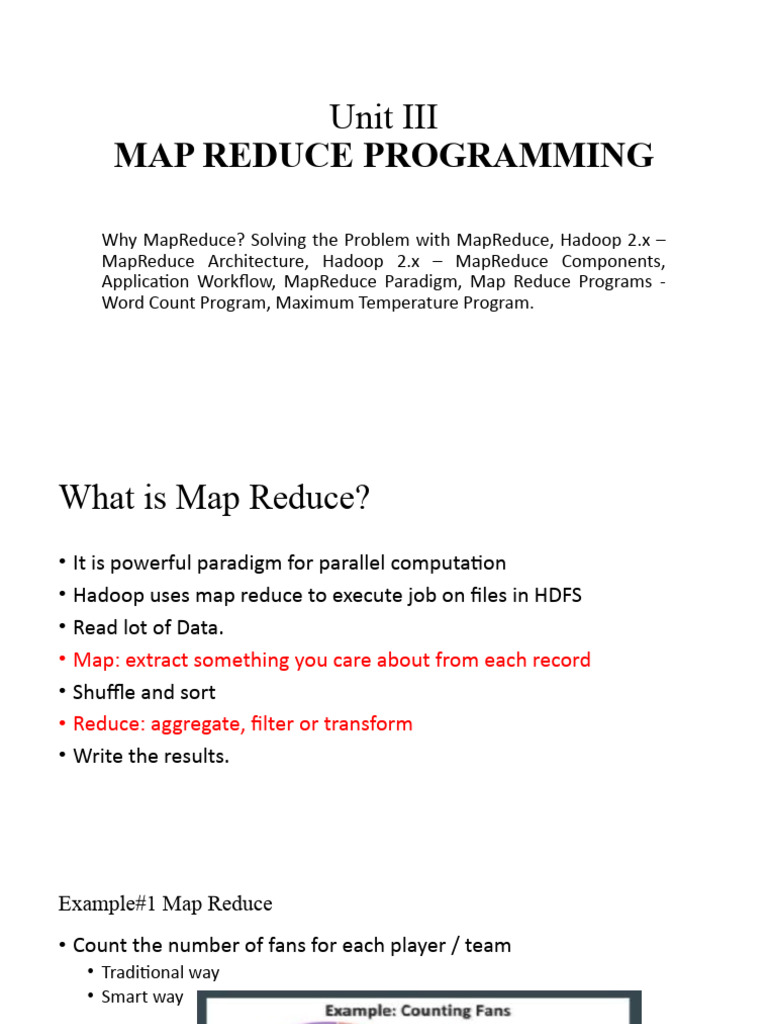 Unit 3 - Big Data Technologies | PDF | Map Reduce | Apache Hadoop