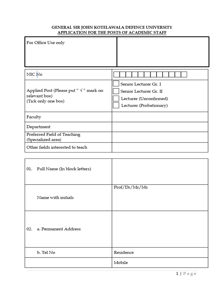 KDU Application | PDF | Academic Degree