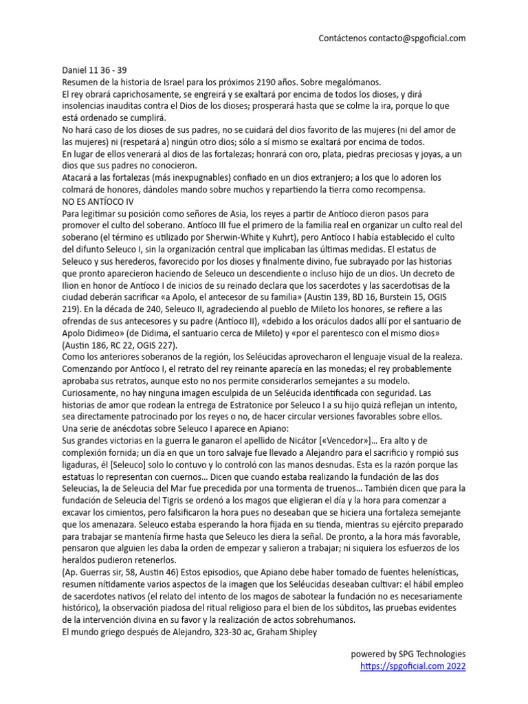 Daniel 11 36 - 39 | PDF | Dioniso | Jerusalén