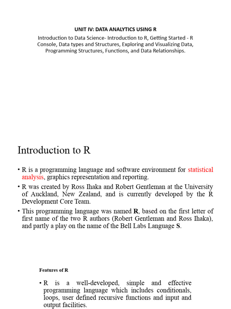 Unit 4 - Big Data Technologies | PDF | Data | Computer Programming