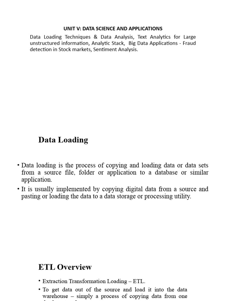 Unit 5 - Big Data Technologies | PDF | Analytics | Big Data