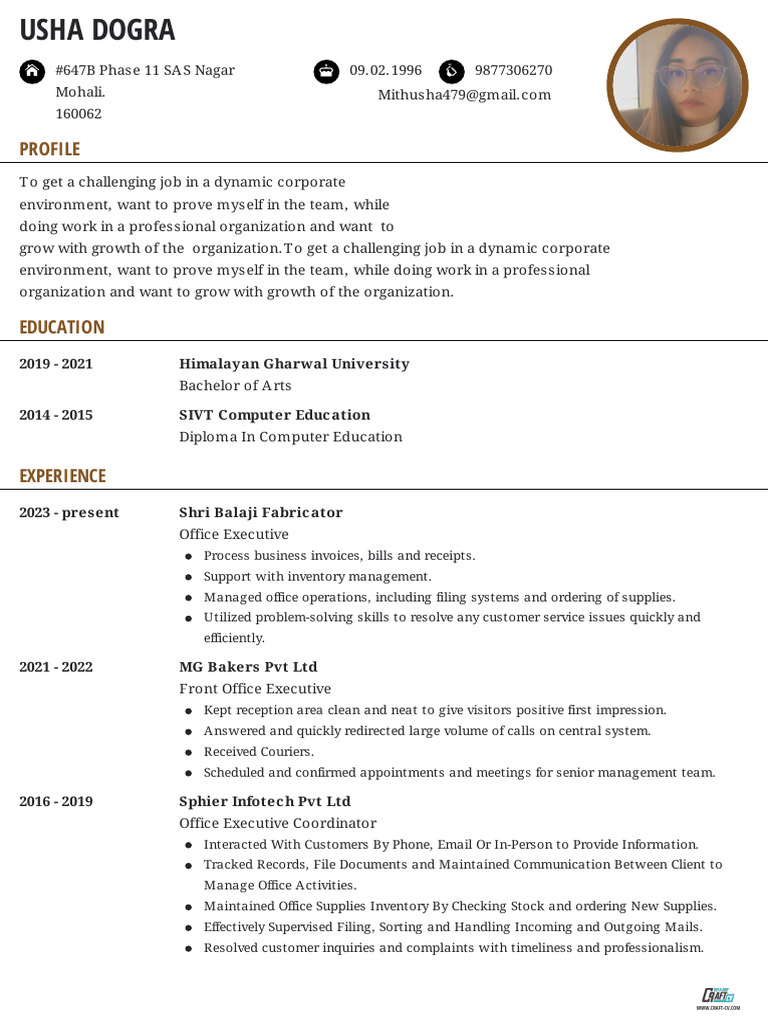 USHA _DOGRA_CV 2024 | PDF | Computing