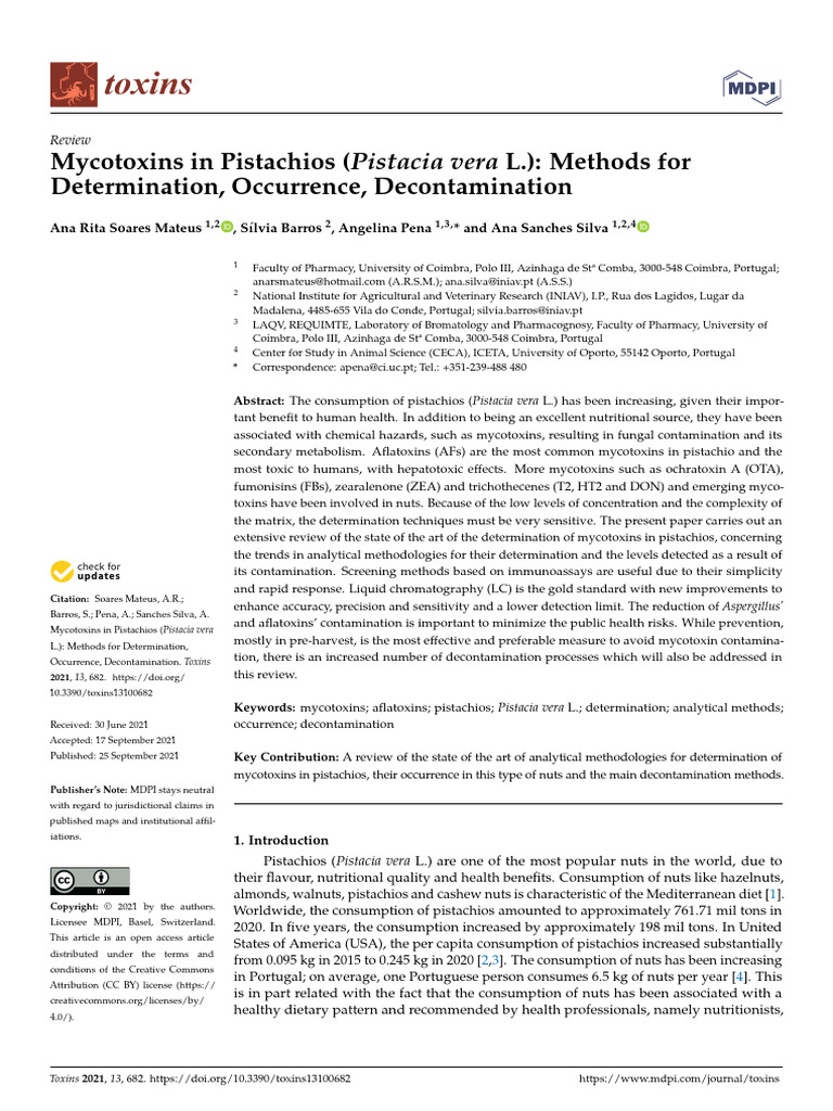 toxins-13-00682 | PDF | Mycotoxin | Fungus