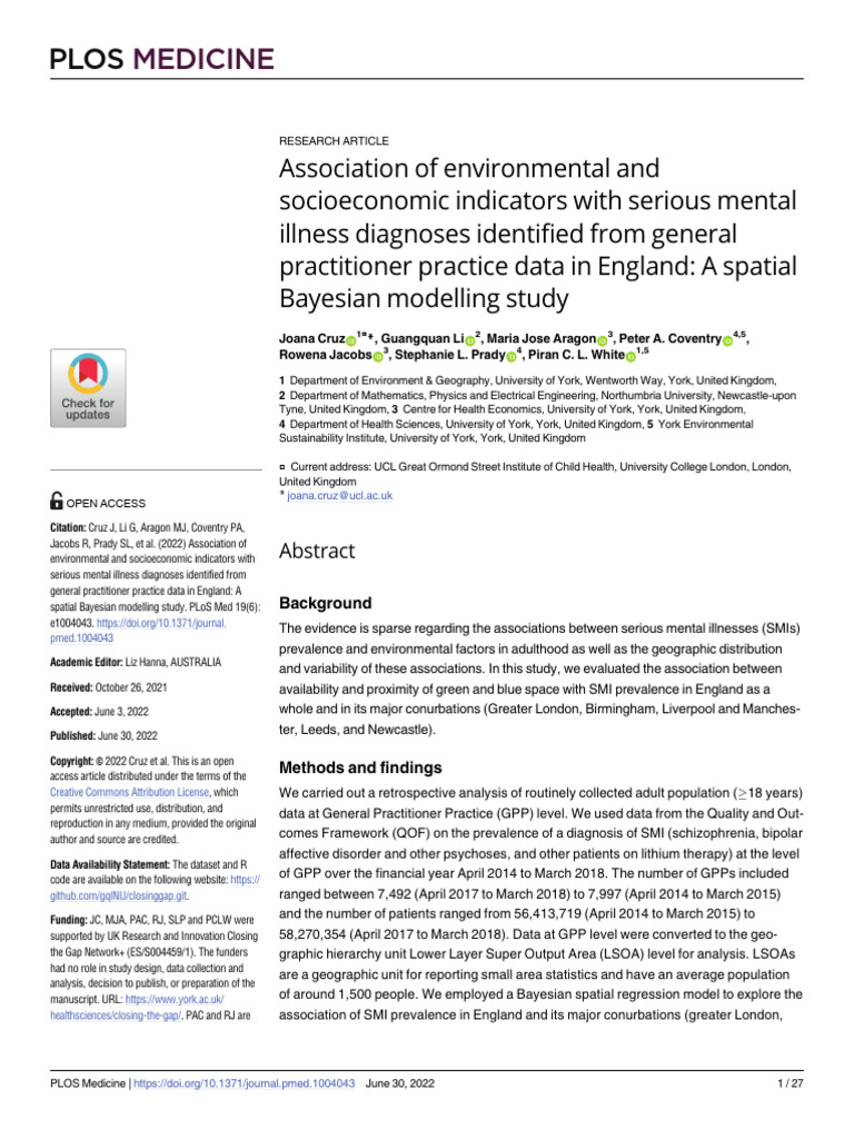 Journal Pmed 1004043 | PDF | Errors And Residuals | Air Pollution