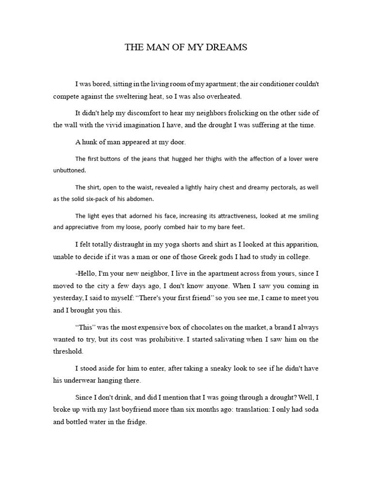 The Man Of My Dreams Pdf Orgasm