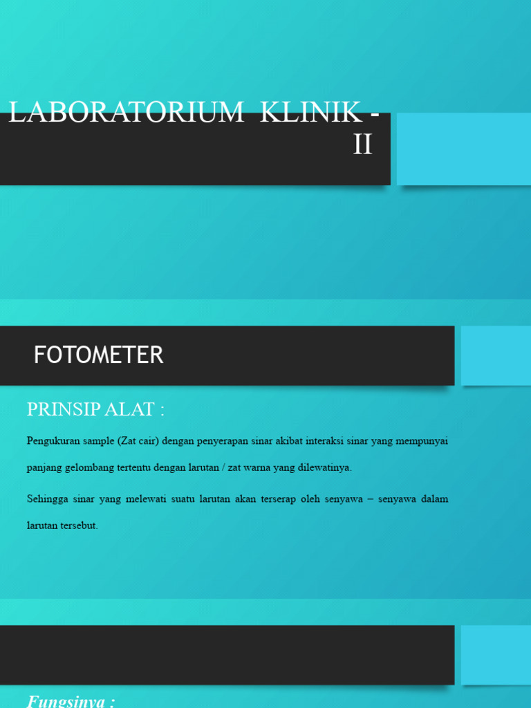 Fotometer Analyzer | PDF | Sains & Matematika | Teknologi & Rekayasa
