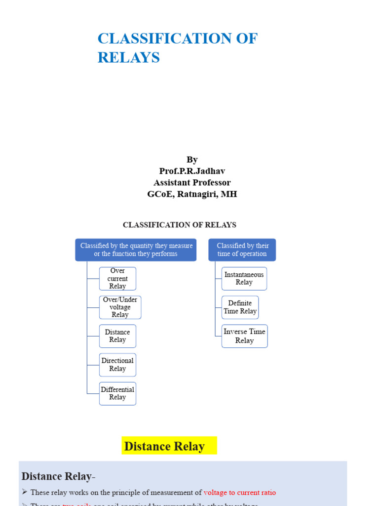 Relay Classification and Operation Guide | PDF | Inductor | Transformer