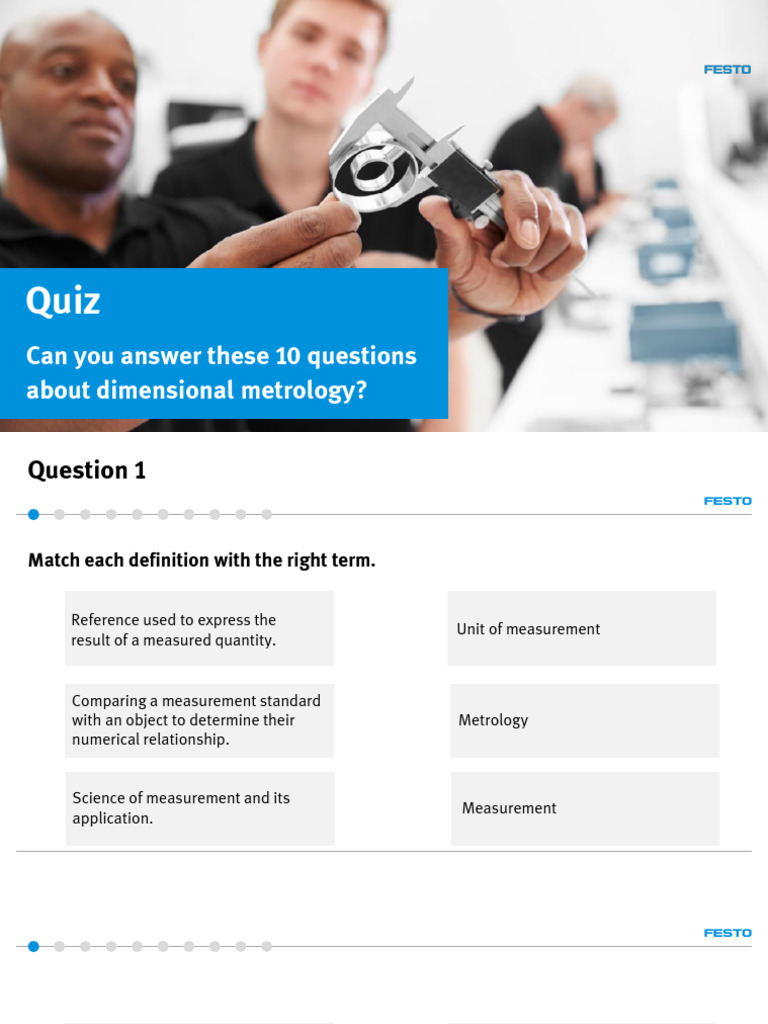 Dimensional Metrology Quiz Questions | PDF | Measurement | Metrology