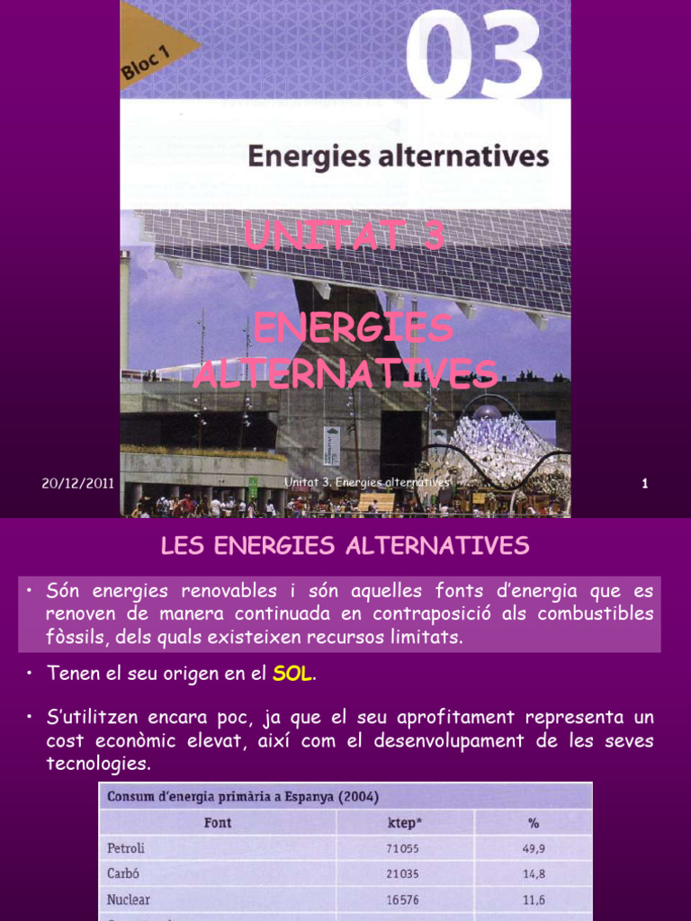 Unitat4 Energies Alternatives | PDF