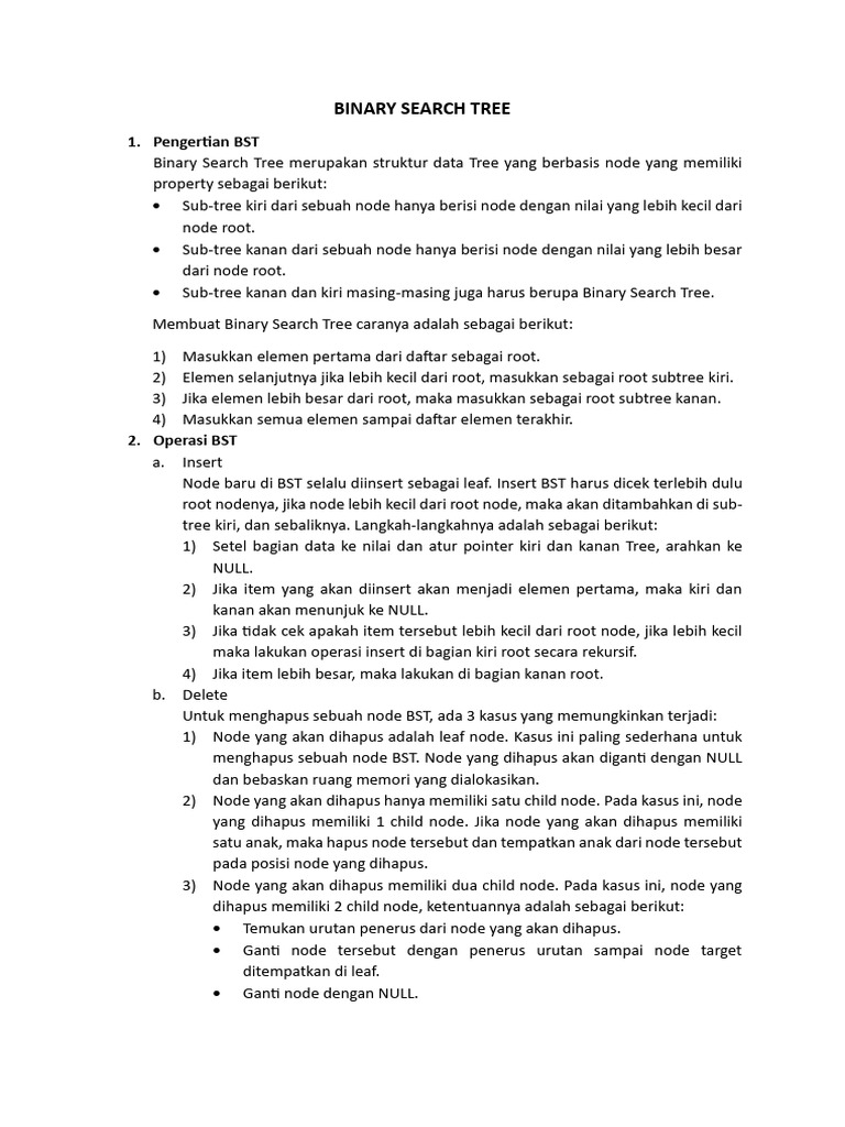 Modul Praktikum - 08 - Binary Search Tree | PDF