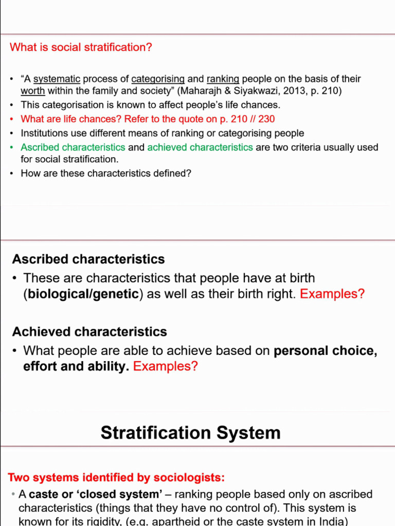 Chapter9, Social Stratification and Gender | PDF