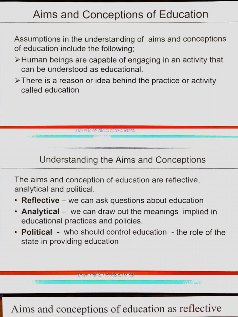 Chapter11, Aims and Conceptions of Education | PDF
