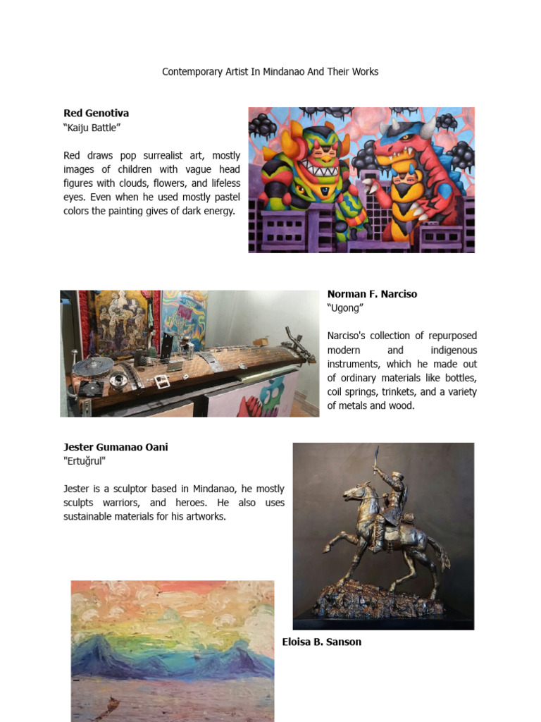 Mindanao Contemporary Artists and Artworks | PDF | Classics