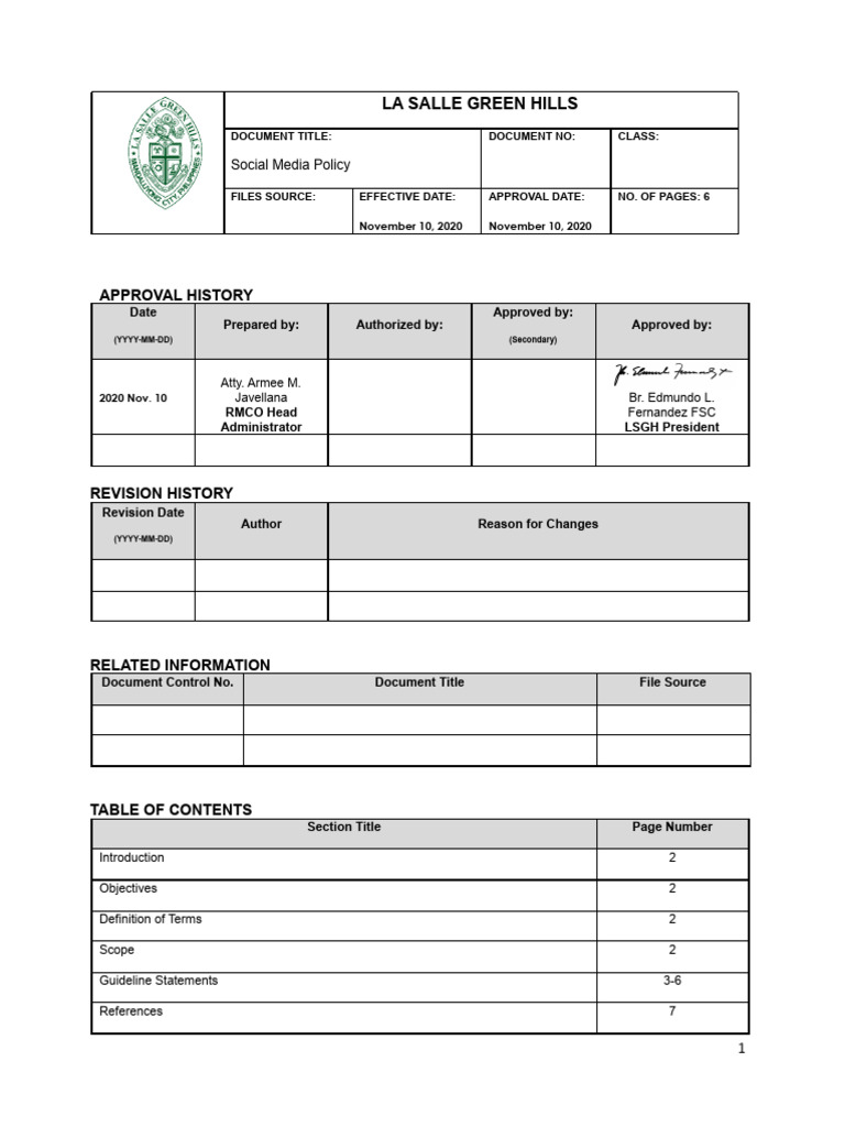 Social Media Policy For Students 050421.docx 1 1 | PDF | Social Media ...