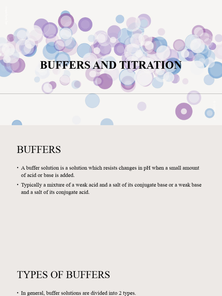Buffers and Titration | PDF | Buffer Solution | Acid