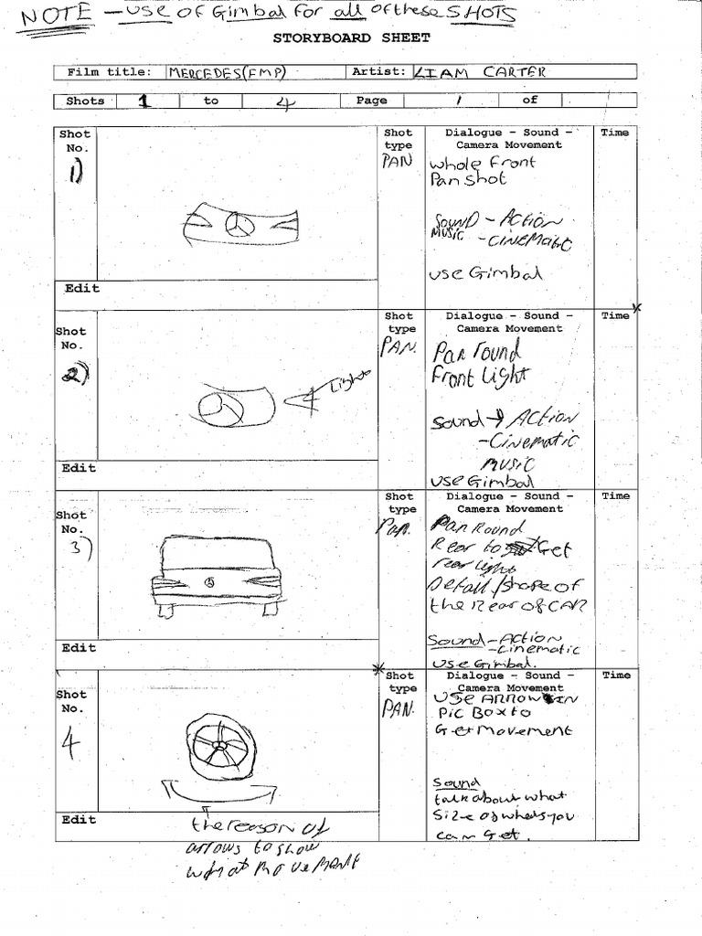 Storyboard Sheet 1 | PDF