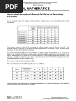 Additional Mathematics 0606 June 2025 Grade Threshold Table | PDF