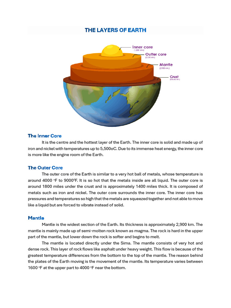 Layers of Earth's Interior Explained | PDF | Earth | Terrestrial Planets