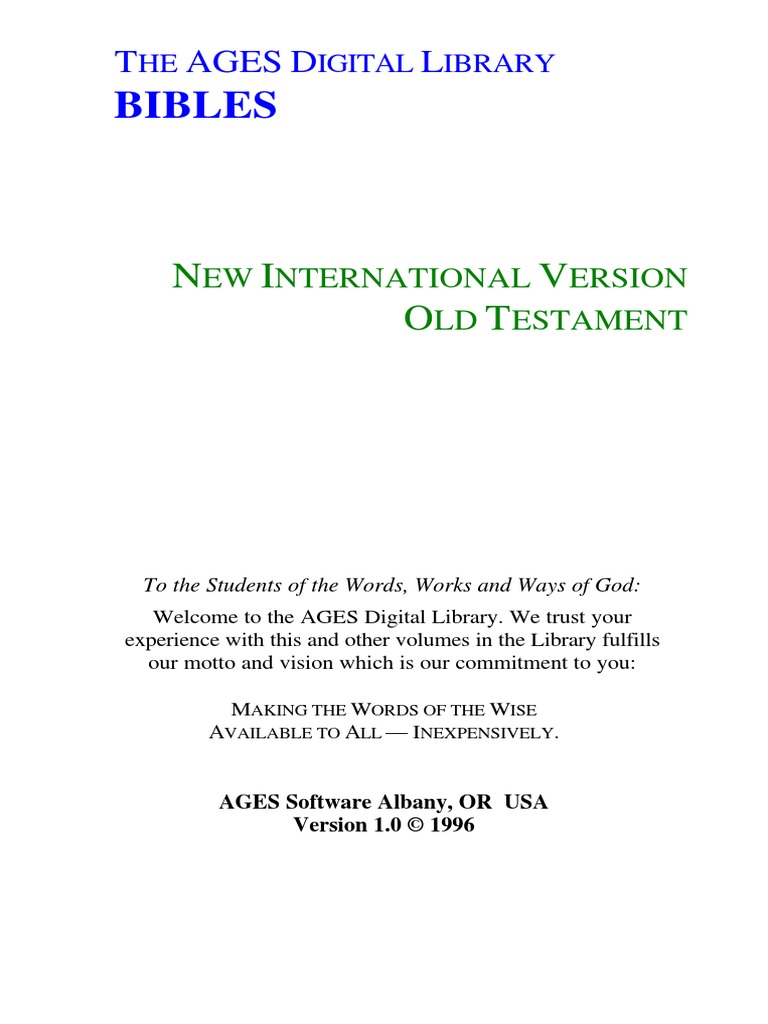 The Holy Bible - Complete New International Version | PDF | Business