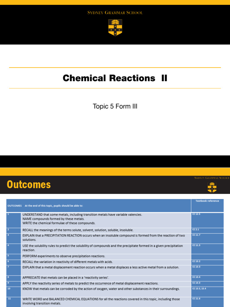 Understanding Metal Reactivity and Solubility | PDF | Solubility | Precipitation (Chemistry)