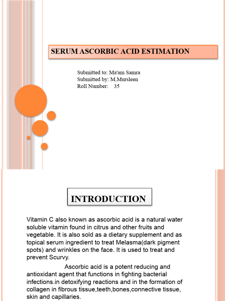 Ascorbic Acid | PDF | Vitamin C | Vitamin
