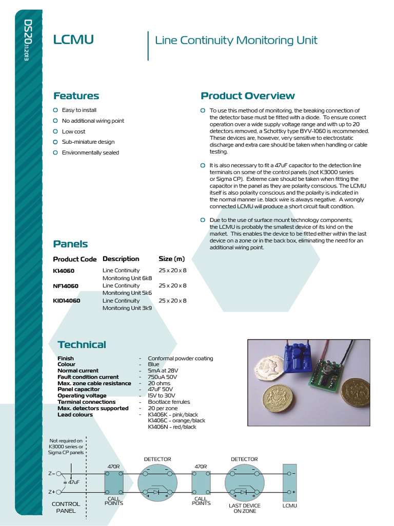 Line Continuity Monitoring Unit Guide | PDF | Capacitor | Electrical Wiring
