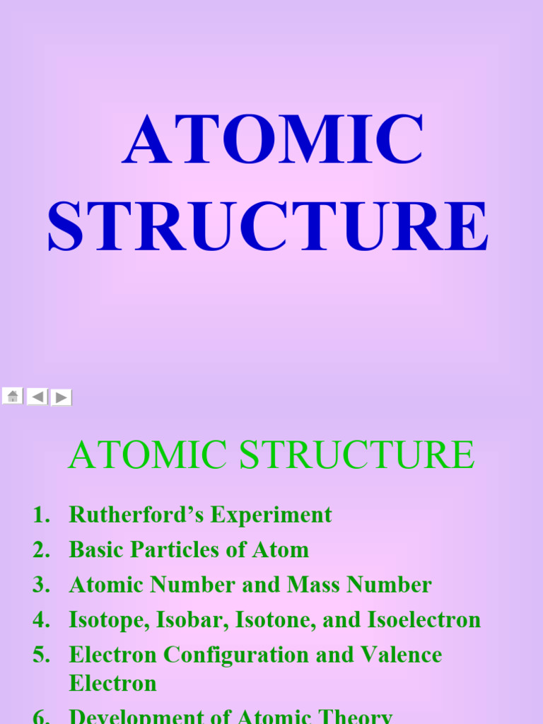 Atomic Structure 1 | PDF | Atoms | Atomic Nucleus