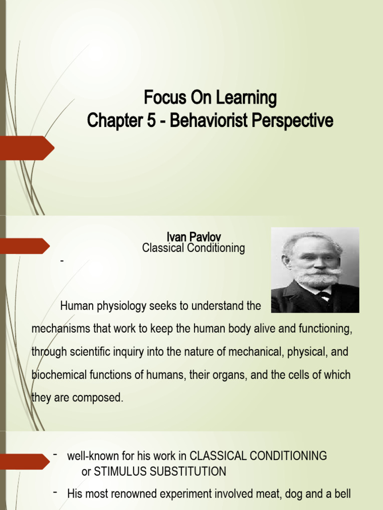 chapter-5-focus_on_learning-behaviorist_perspective | PDF | Reinforcement | Classical Conditioning