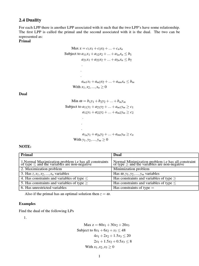 Xeq206 Duality And Sensitivity Analysis Pdf Mathematical Optimization Sensitivity Analysis 