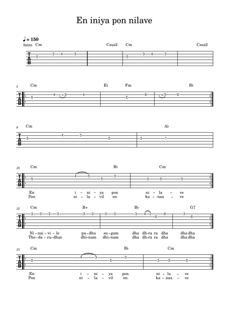 En Iniya Pon Nilave | PDF