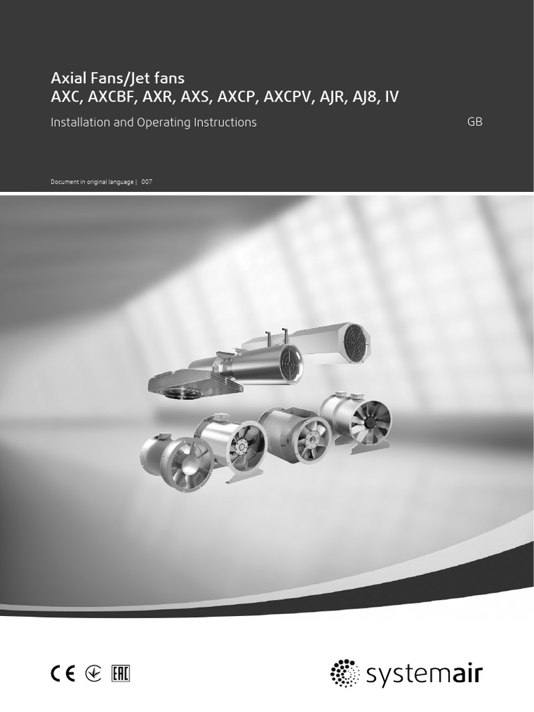 Manual Axial Fans - Jet Fans en 007 - Min | PDF | Hazards | Safety