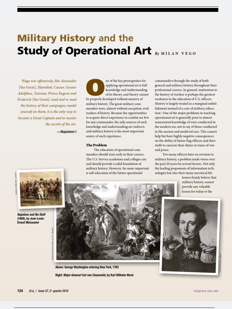 Military History's Role in Operational Art | PDF
