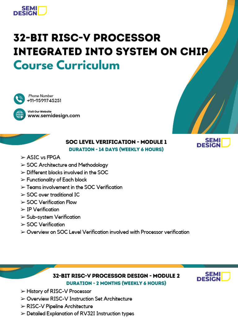 RISC-V SOC Syllabus | PDF