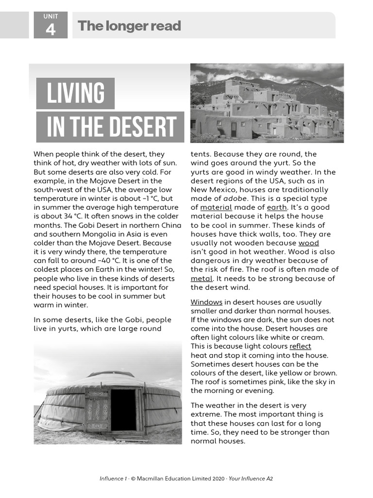 L1 A2 U4 The Longer Read | PDF | Desert | Weather