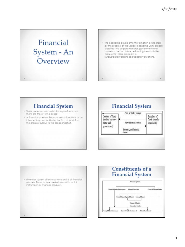 Financial System | PDF | Securities (Finance) | Financial Markets