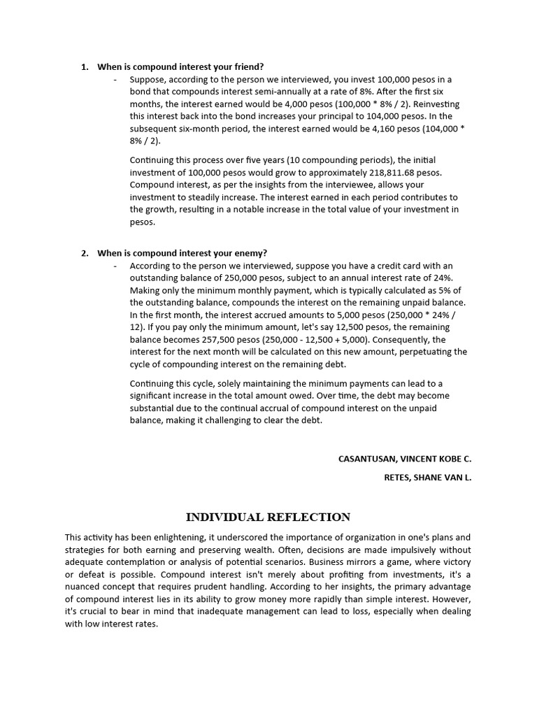 Week 16 Friend or Enemy | PDF | Interest | Compound Interest