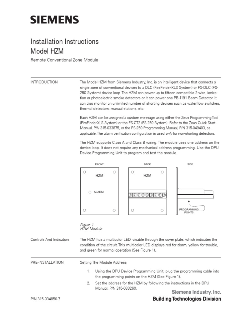 HZM - Installation Instructions | PDF | Electrical Wiring | Electrical ...