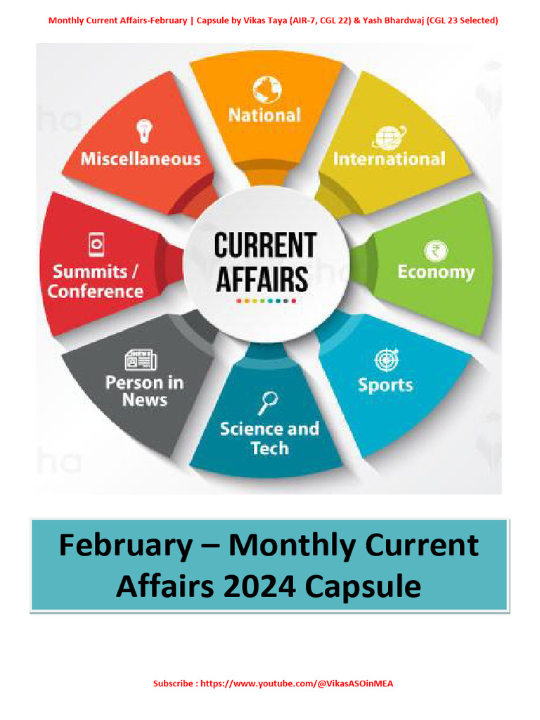 February 2024 Current Affairs Capsule | PDF | Reserve Bank Of India
