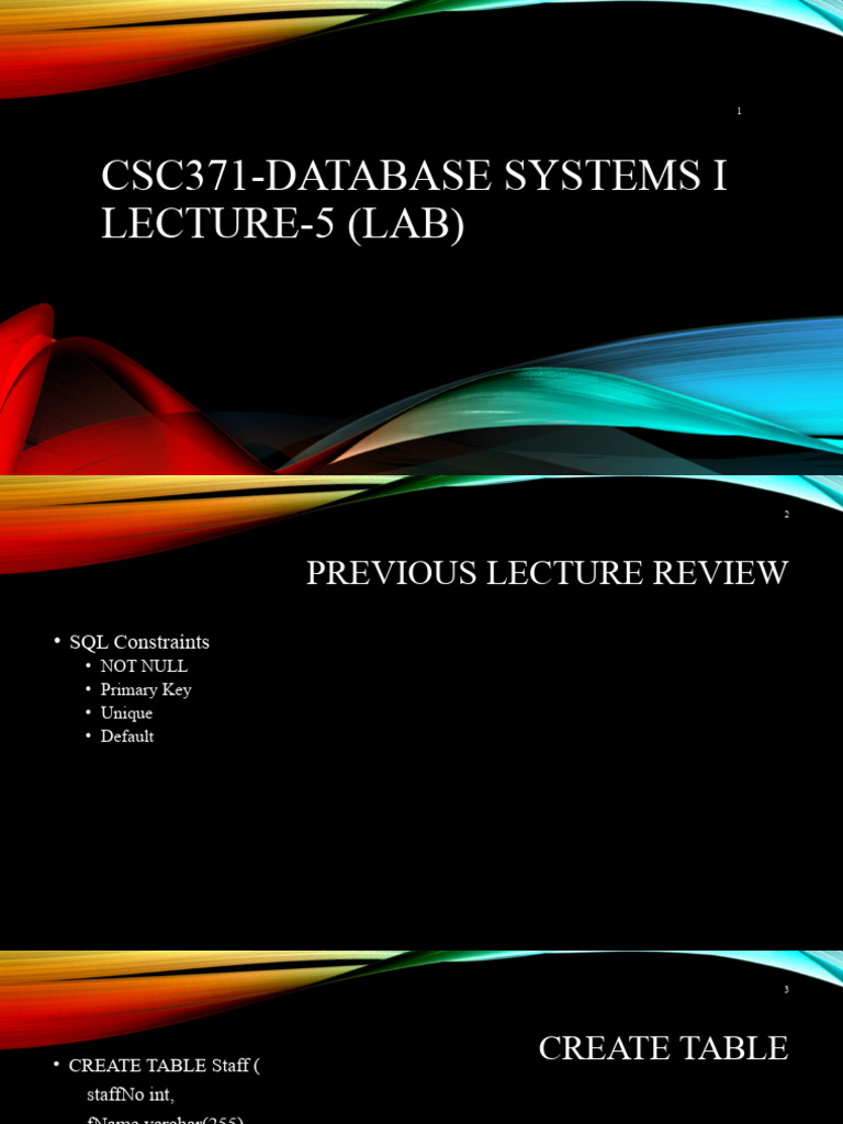 Lec5 Lab CSC371 Database Systems | Download Free PDF | Relational Database | Database Index
