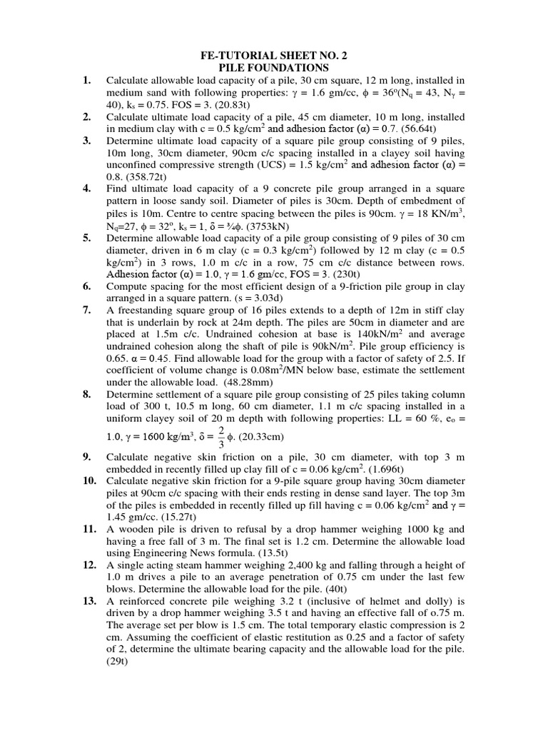 Pile Foundations | PDF | Deep Foundation | Building Engineering