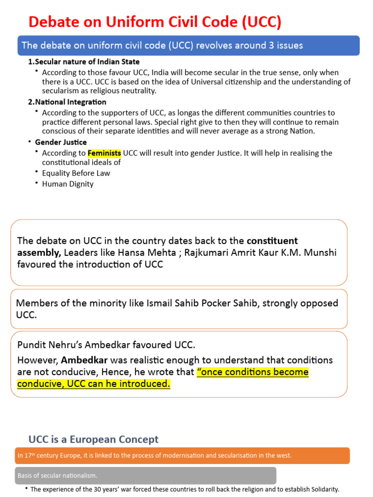 Debate On Uniform Civil Code (UCC) | PDF | Justice | Crime & Violence