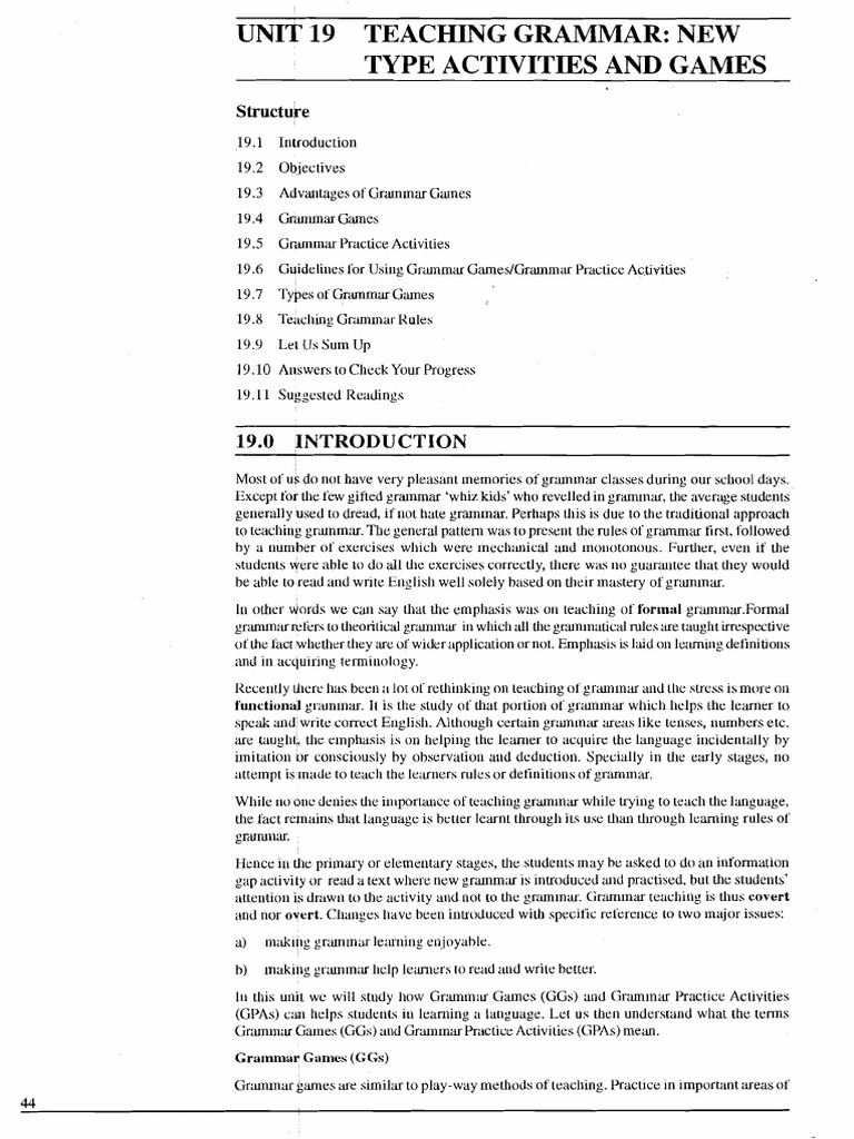 Teaching Grammar Through Games | PDF | Learning | Teachers