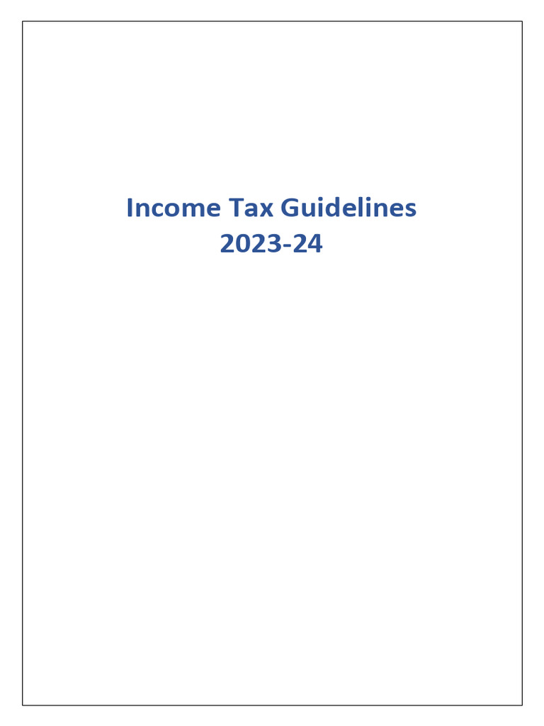 Income Tax Guide FY 2023-24 | PDF | Tax Deduction | Taxes