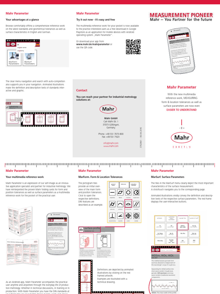 Mahr - Parameter 3762861 FL EN 2016 04 06 | PDF | Surface Roughness ...