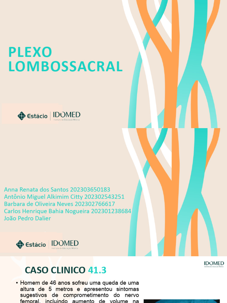 Conhecimento sobre o Nervo Femoral e Plexo Lombossacral | PDF
